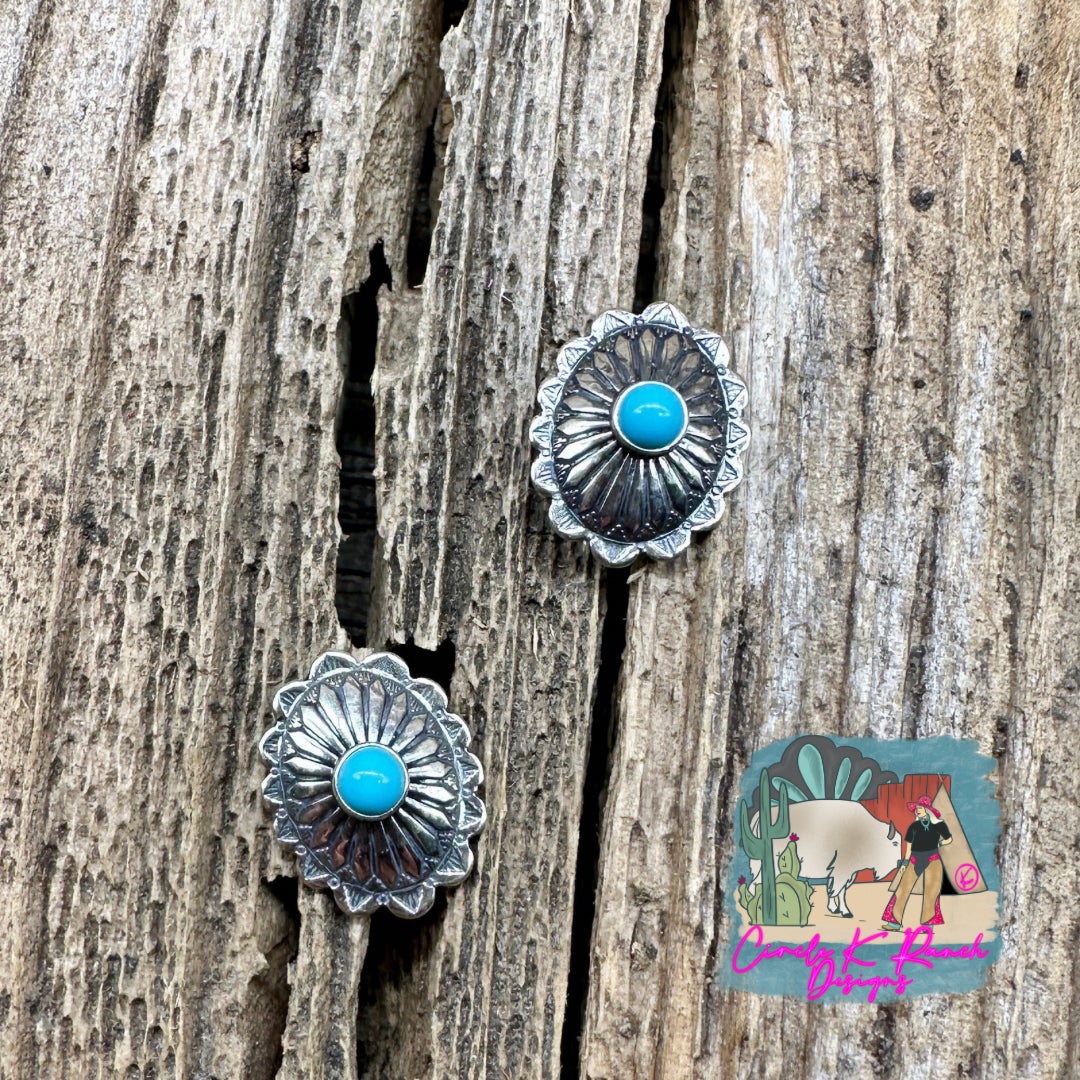 Oval Concho Studs | The Spirit of the West mixed with a little Boho Gypsy!